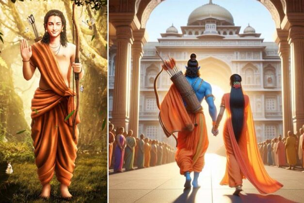 AI-Generated Images of Shri Ram and Sita | BsyBee Design